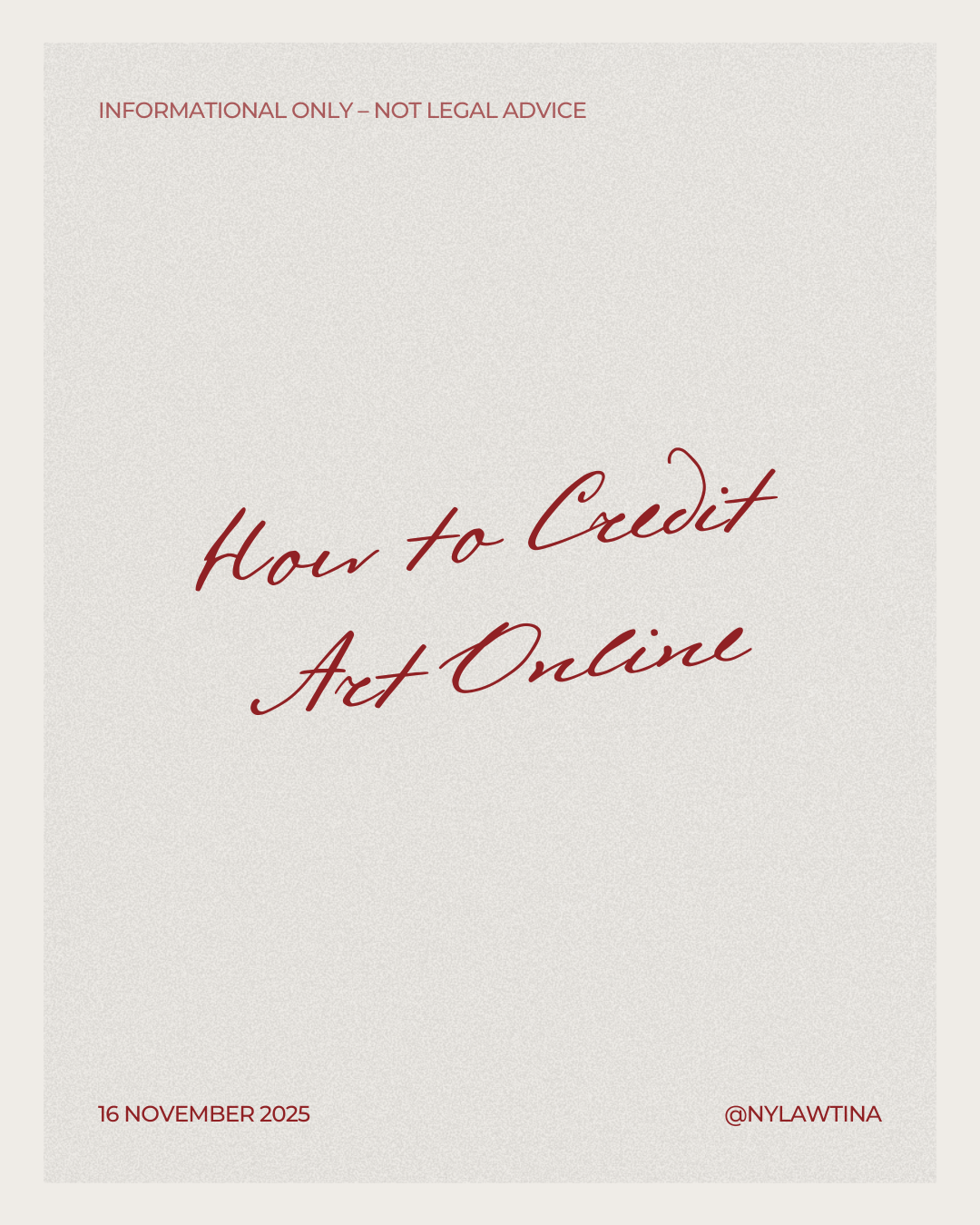 How to credit art online: three details to never skip – N Y L A W T I N A